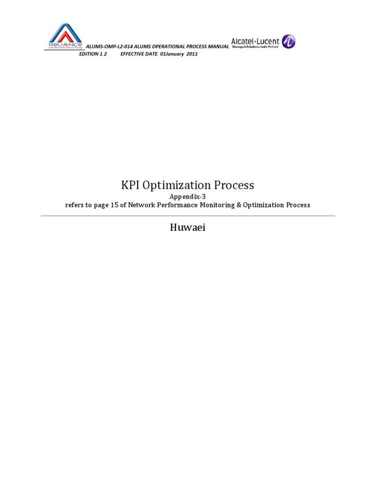 Gsm Kpi Optimization Appendix3 Pdf Radio Resource Management