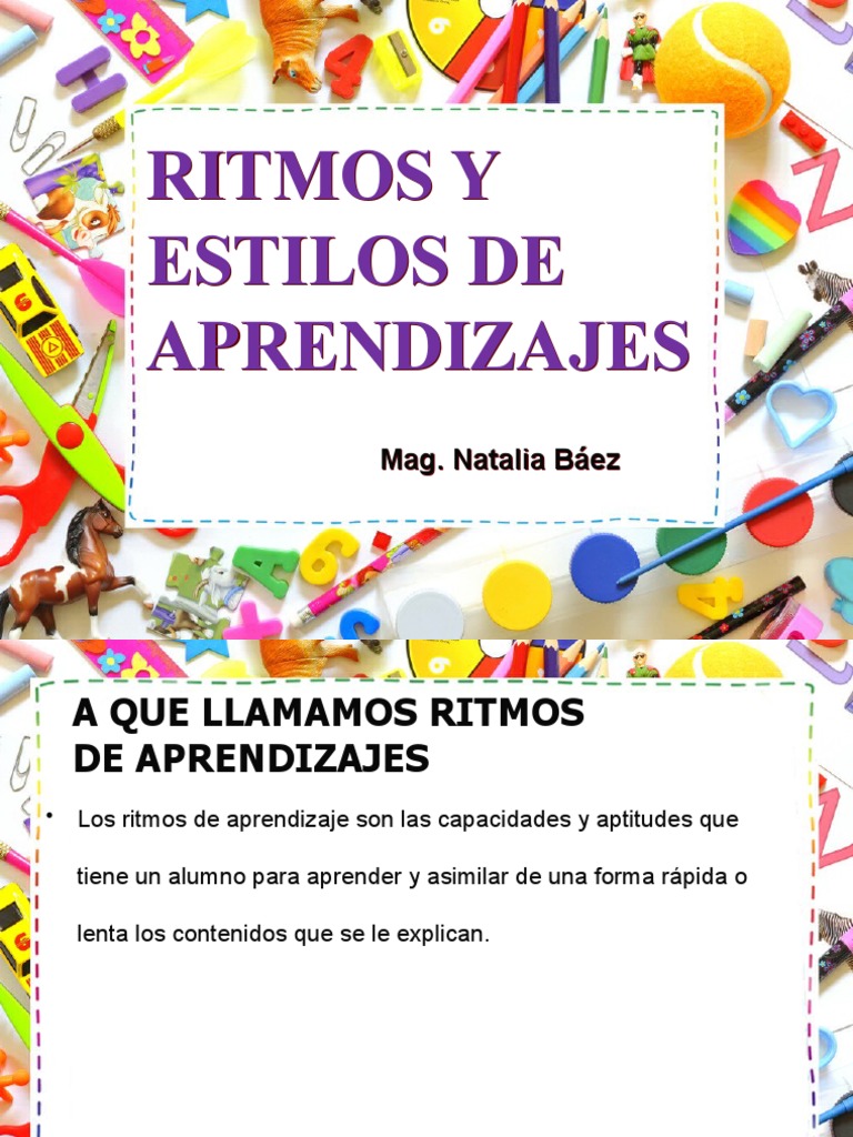 Ritmos y Estilos de Aprendizajes | Descargar gratis PDF | Aprendizaje | Aprendiendo estilos