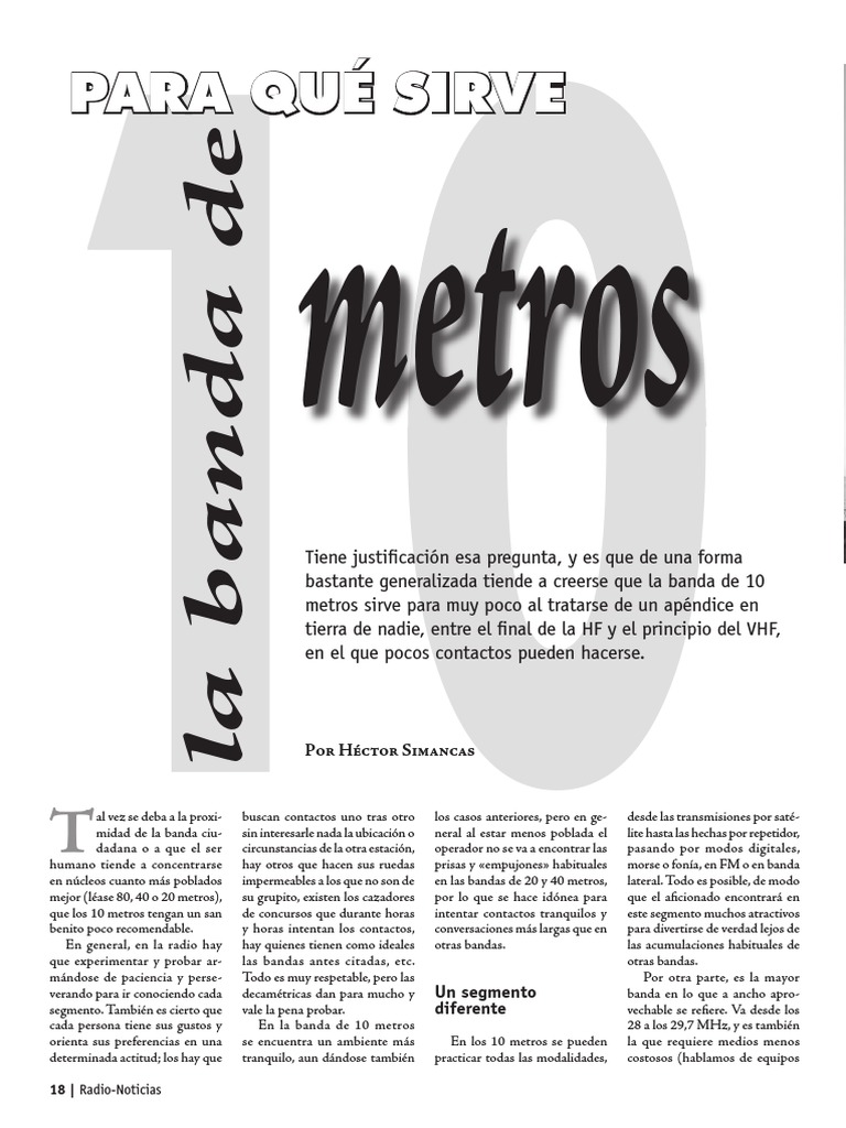 Banda 10 | PDF | Alta frecuencia | Frecuencia ultra alta