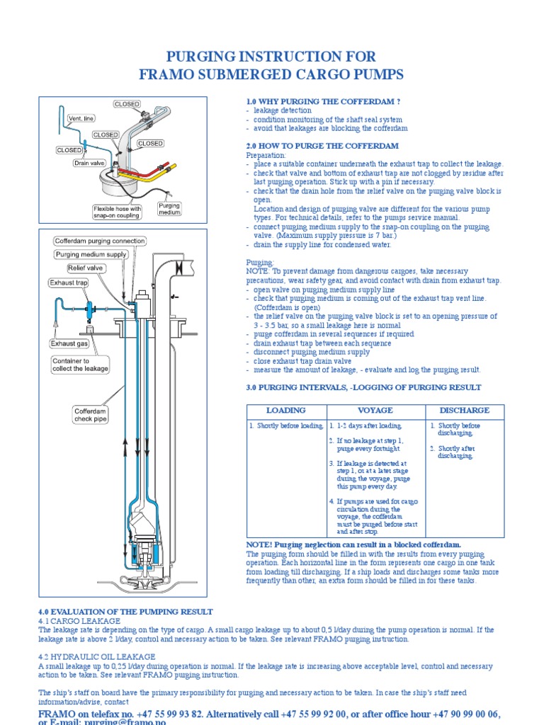 Purging Instruction For Framo Submerged Cargo Pumps: 1.0 Why Purging ...
