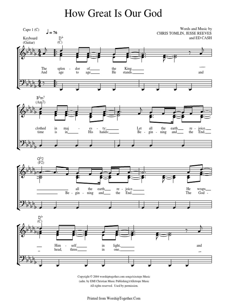 How Great Is Our God | PDF | Christian Music