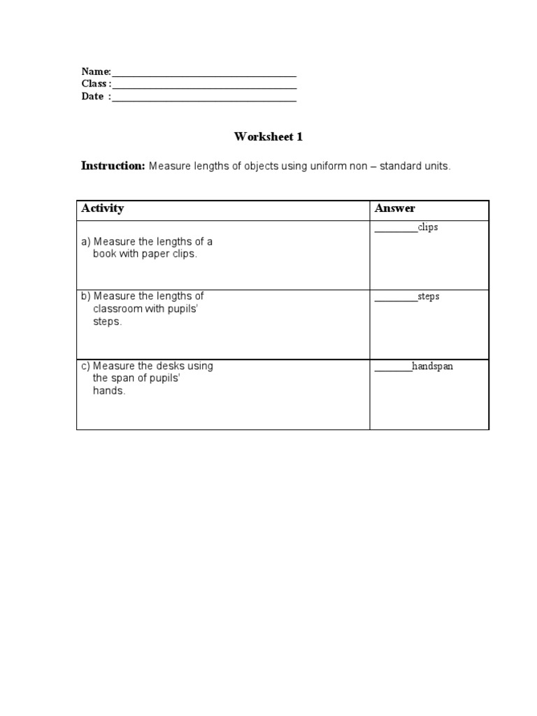 Worksheet 1 Instruction | PDF