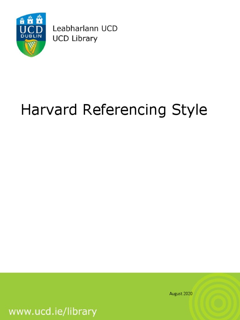Harvard Referencing Guide | PDF | Citation | Quotation Mark