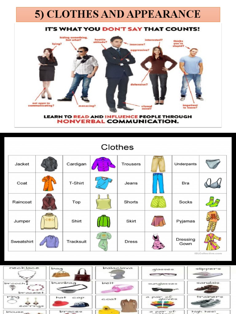 5) Clothes and Appearance | PDF
