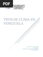 Tipos de Clima en Venezuela | PDF | Zona tropical | Clima