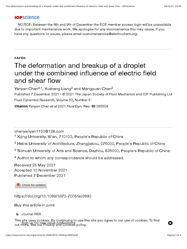 The Deformation and Breakup of A Droplet Under The Combined Influence of Electric Field and ...
