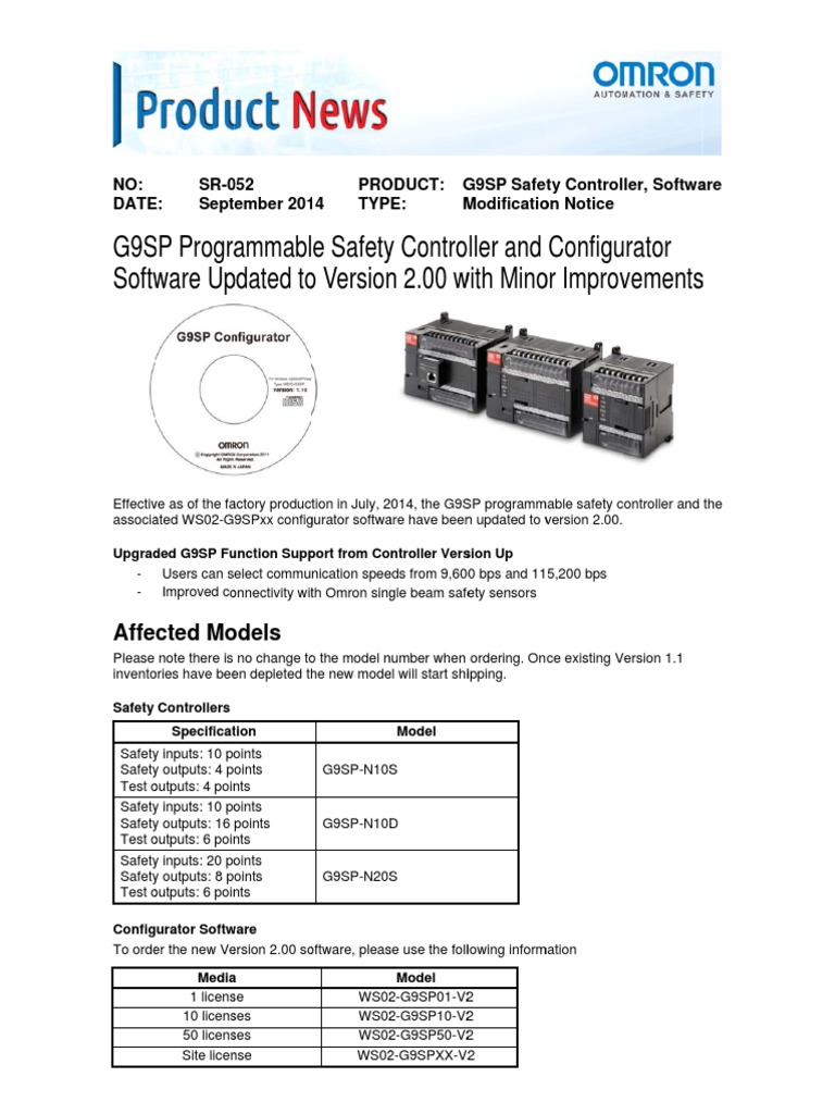 G9SP Safety Controller Software Update | PDF | System Software ...