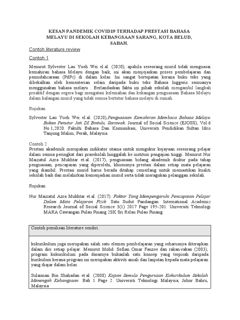 Contoh Literature Review | PDF
