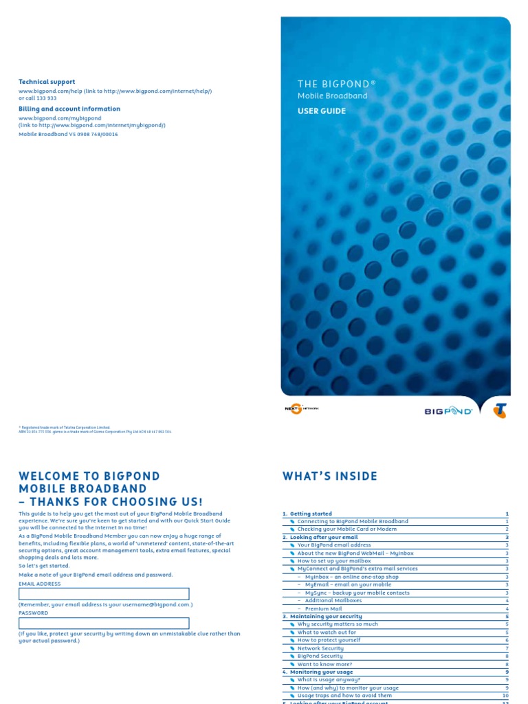 BigPond User Guide | PDF | Email Spam | Computer Virus