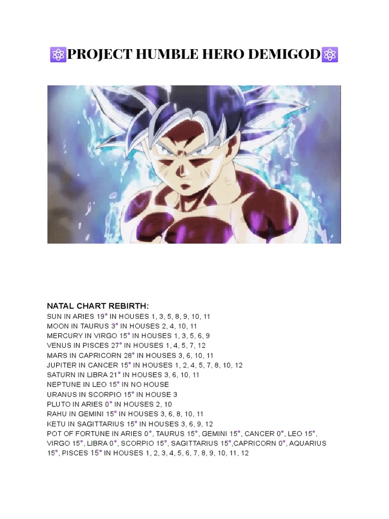 Project Humble Hero Demigod | PDF | Planets In Astrology ...