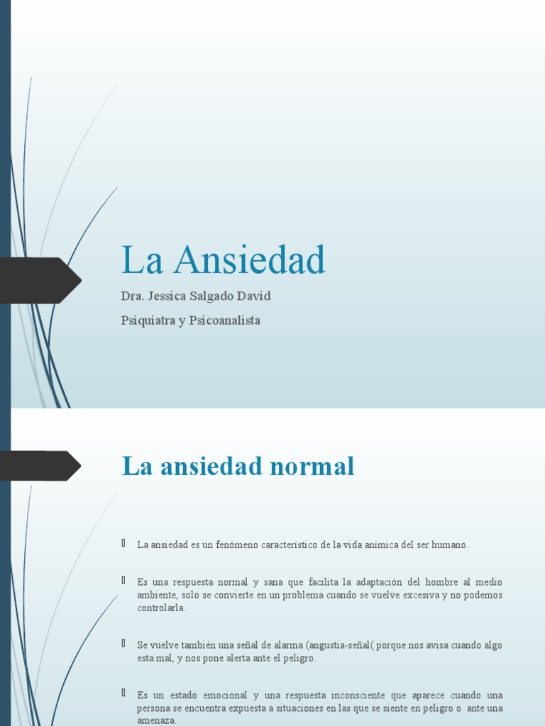 La Ansiedad | PDF | Crecimiento personal y profesional | Relaciones personales, crianza y ...