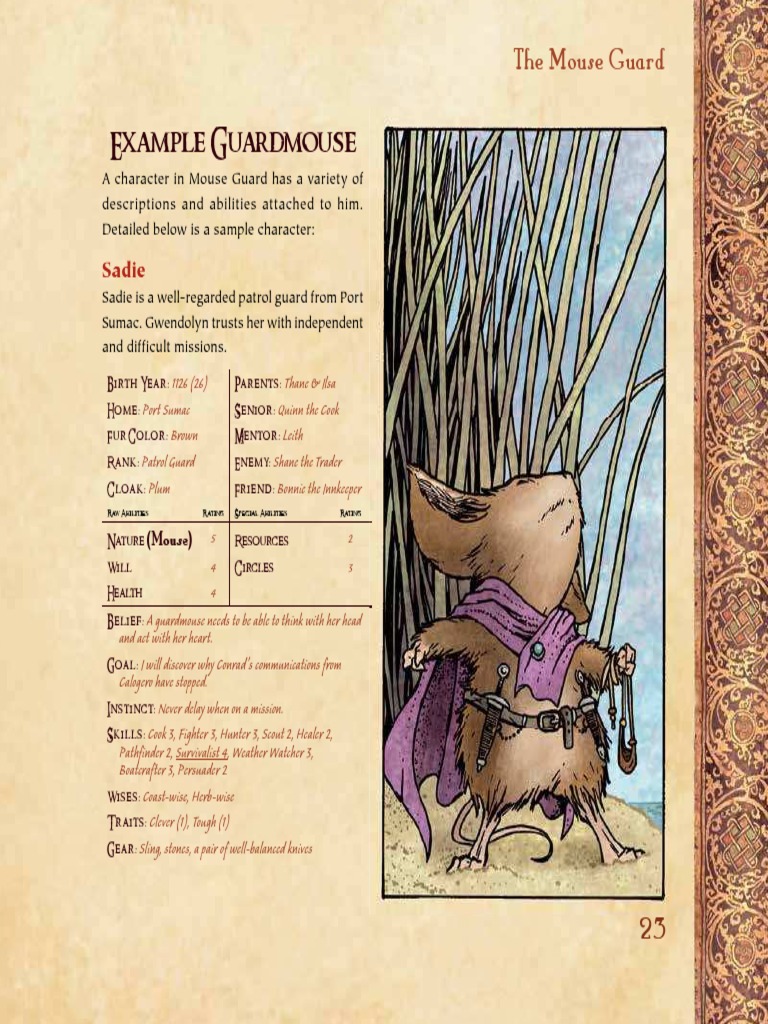 Mouse Guard Character Guide | PDF
