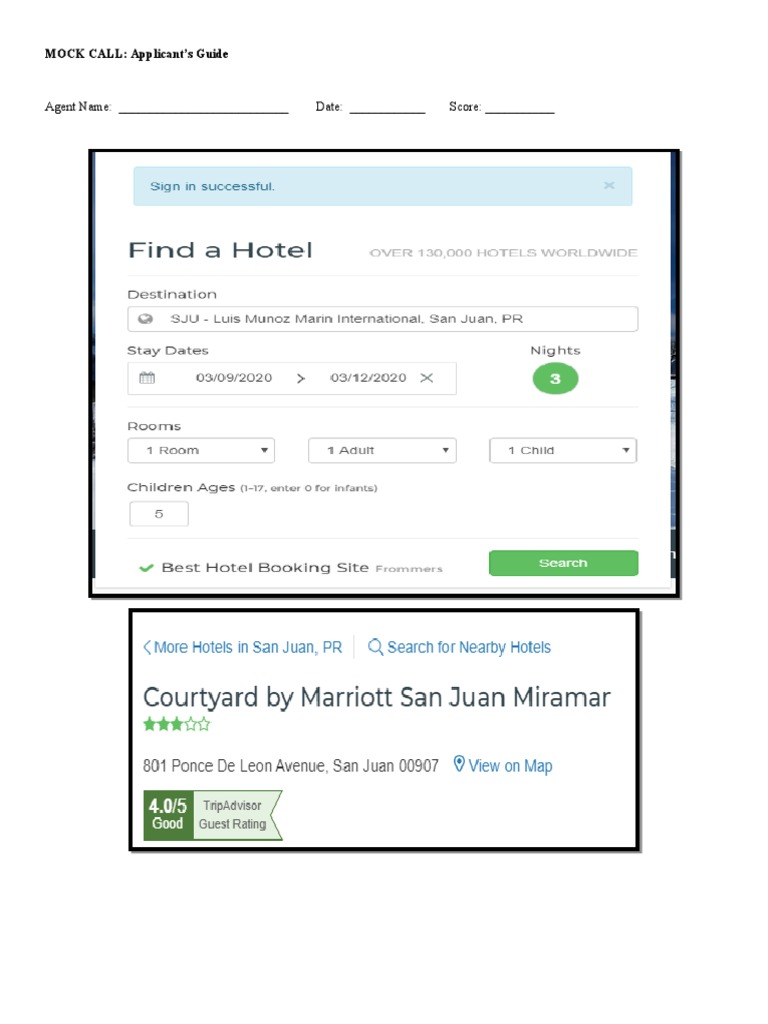 MOCK CALL (Applicant's Guide) | PDF