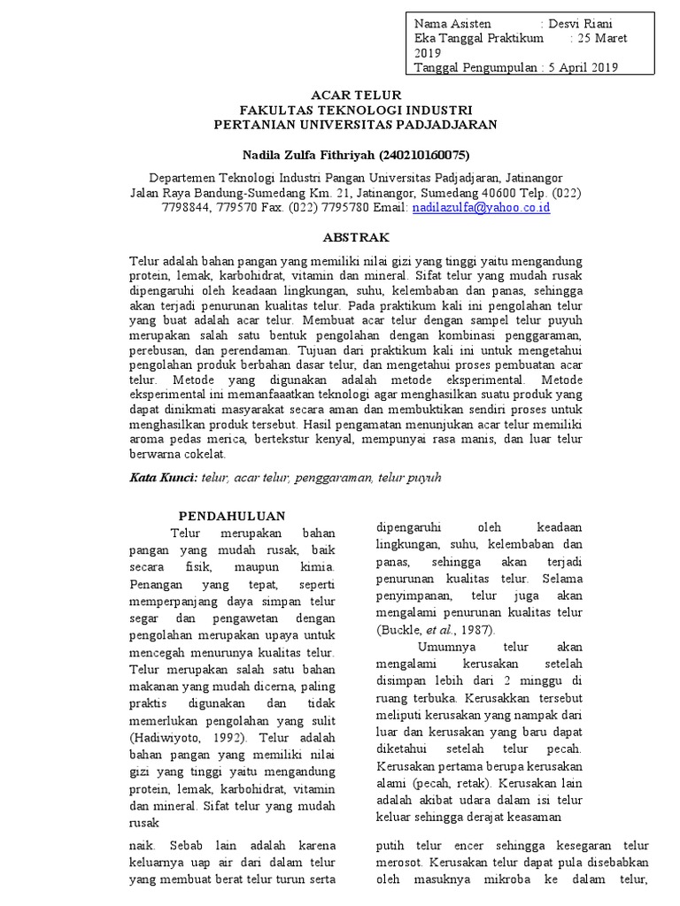 Acar Telur | PDF
