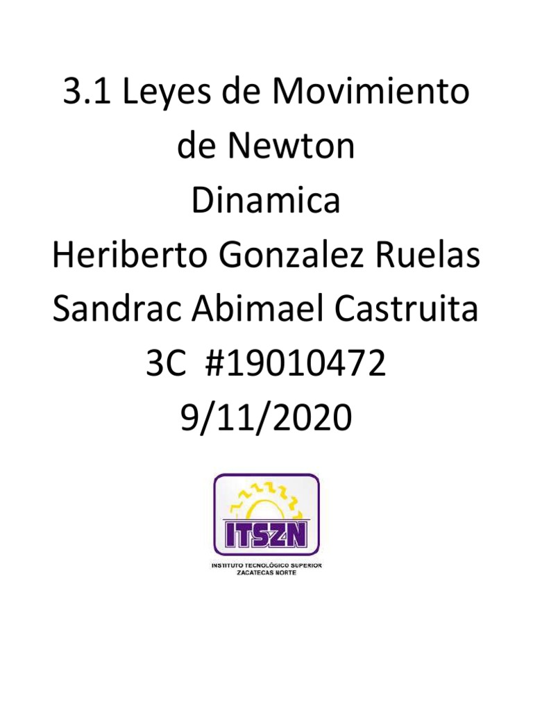 3.1 Leyes Del Movimiento de Newton | PDF