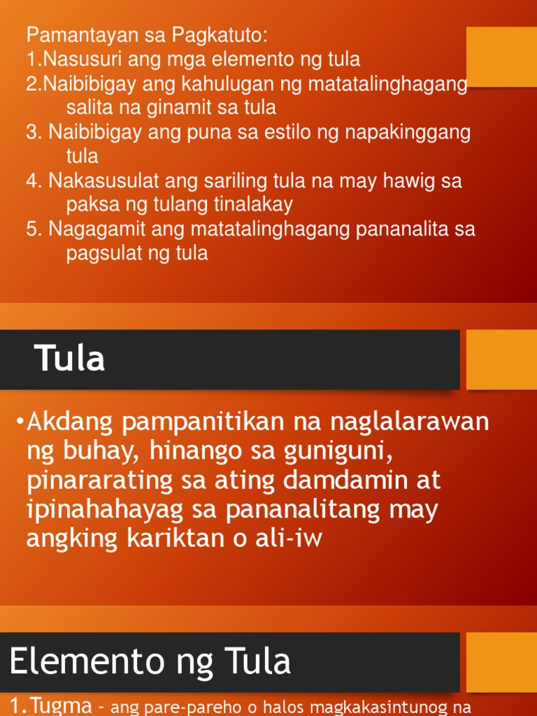 Tula at Matatalinghagang Salita | PDF