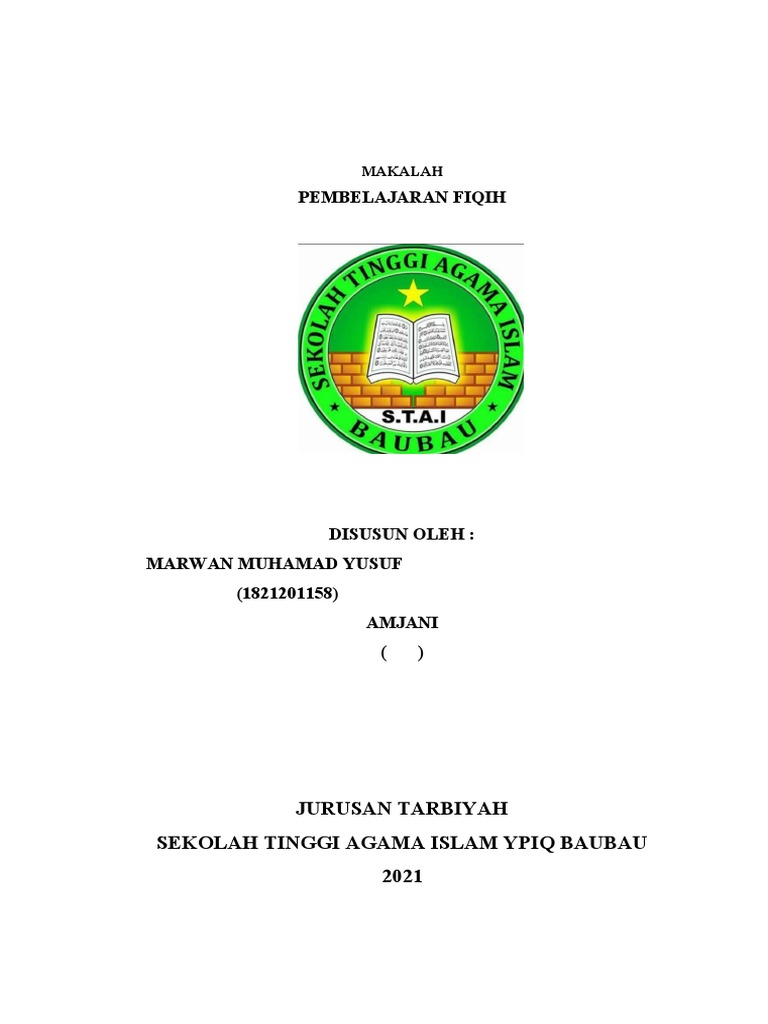 Makalah Pembelajaran Fiqih | PDF | Sains & Matematika | Agama & Spiritualitas
