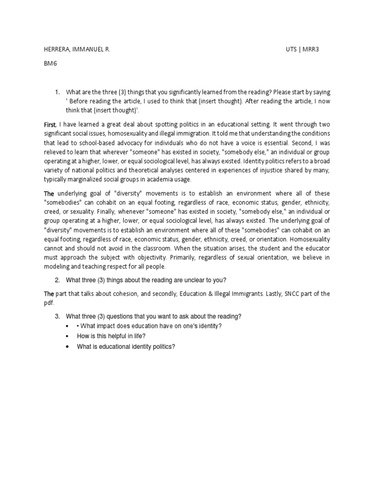 MRR3 BM6 Herrera-Immanuel | PDF