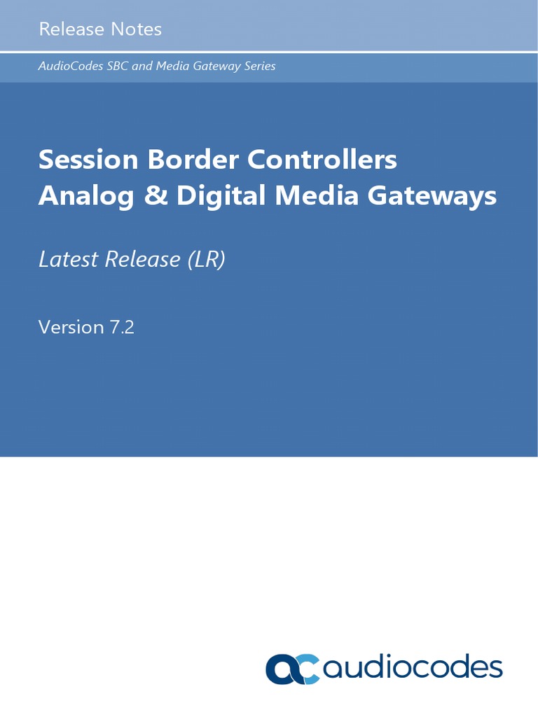 Capacidades Audiocodes | PDF | Session Initiation Protocol | Digital ...
