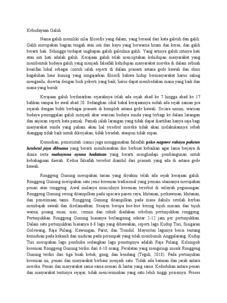 Kebudayaan Galuh | PDF