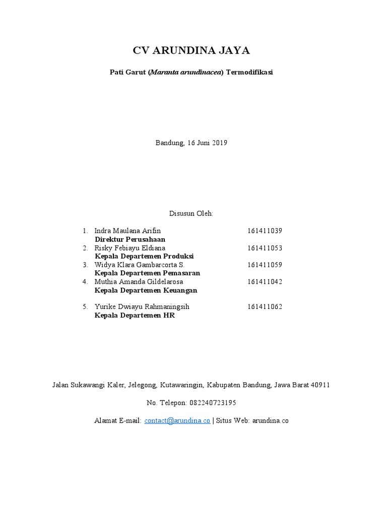 Laporan BMC Arundina BLM Fix | PDF