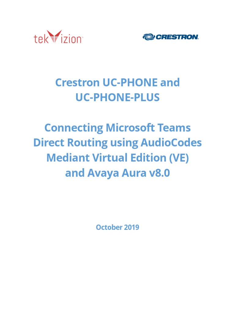 Connecting Microsoft Teams Direct Routing Using AudioCodes Mediant Virtual Edition (VE) and ...