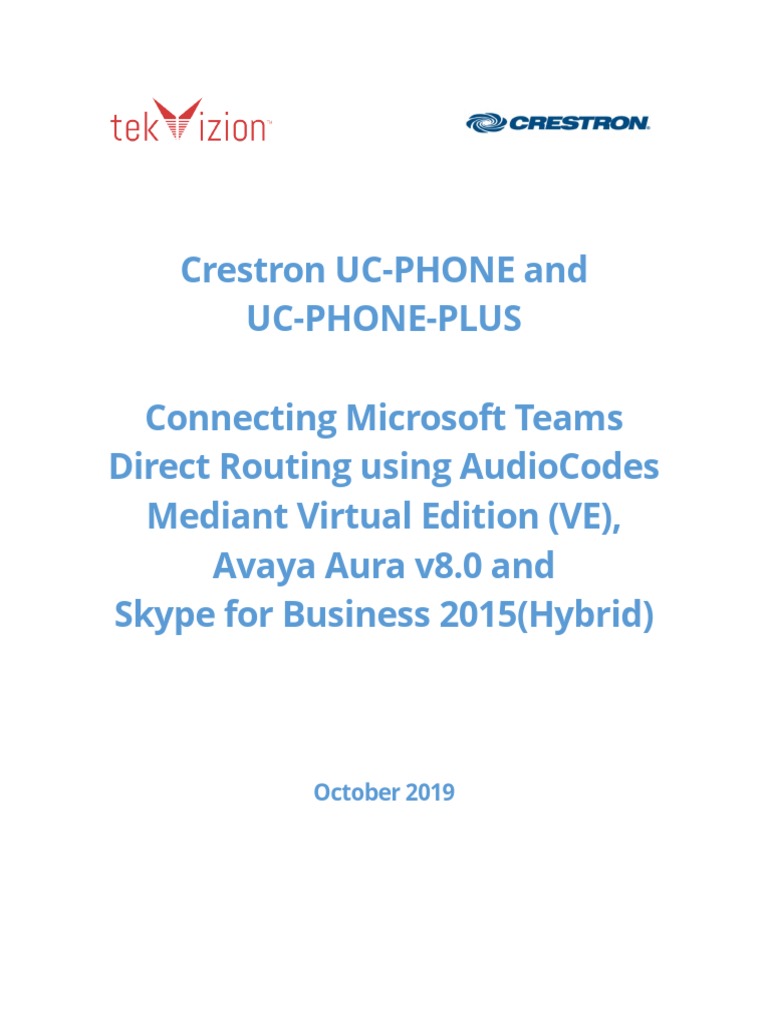 Connecting Microsoft Teams Direct Routing Using AudioCodes Mediant ...