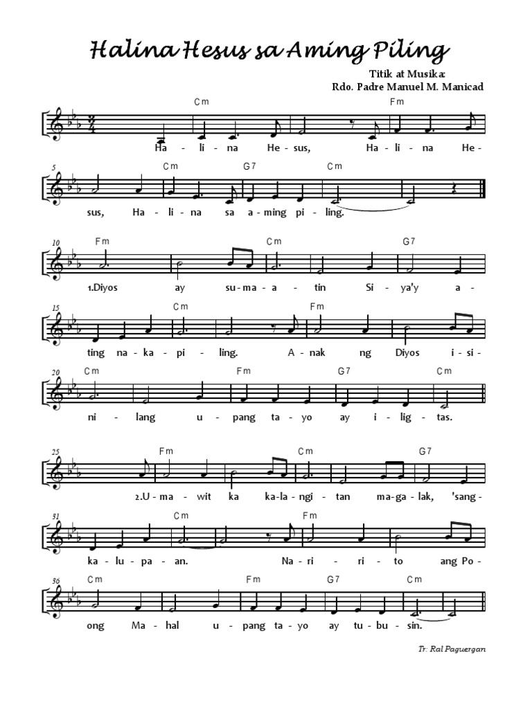 Finale 2005 Halina Hesus Sa Aming Piling Manuel Manicadpdf | PDF