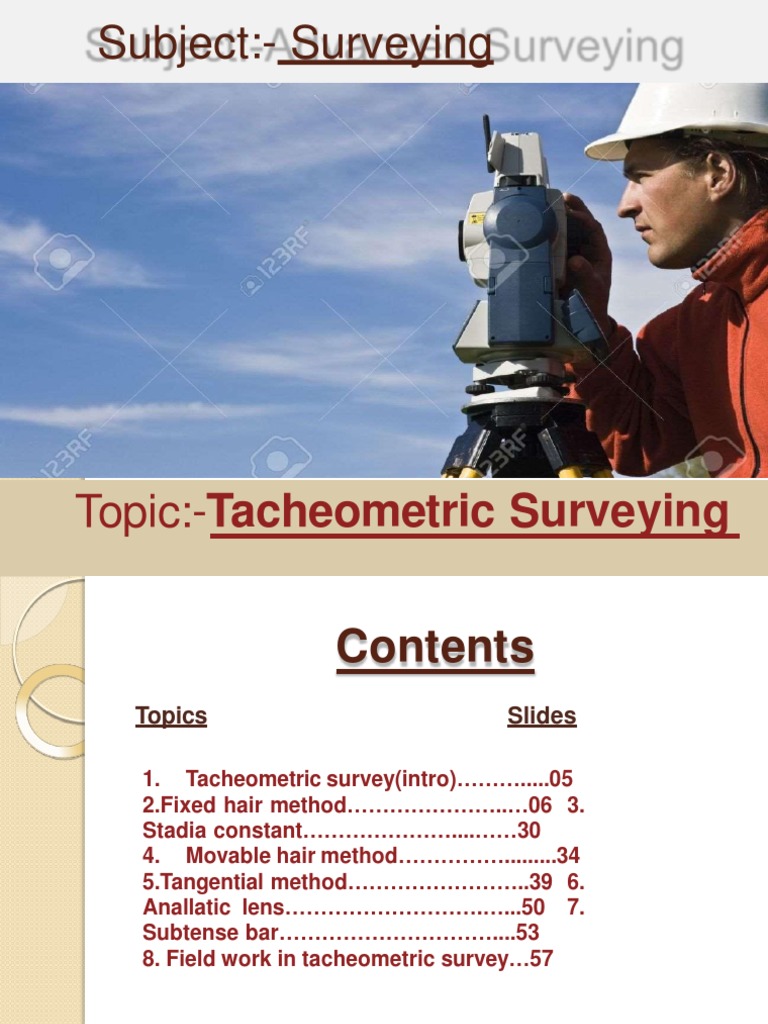 Tacheometric Surveying Techniques: A Comprehensive Guide to Fixed Hair ...