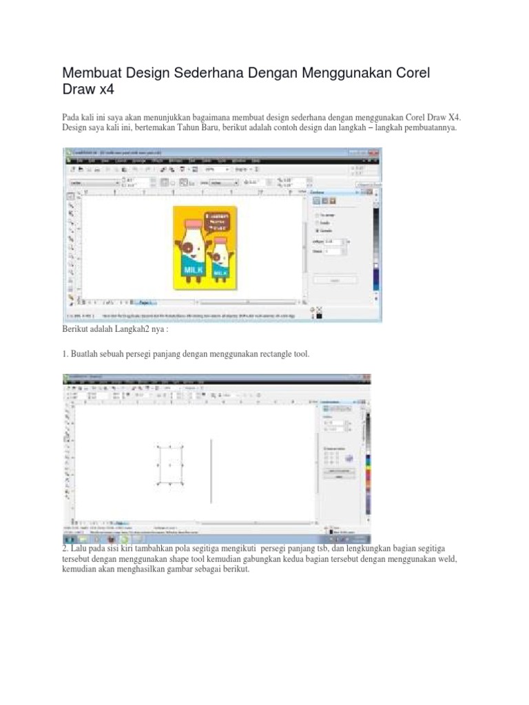 Membuat Design Sederhana Dengan Menggunakan Corel Draw | PDF | Griya ...