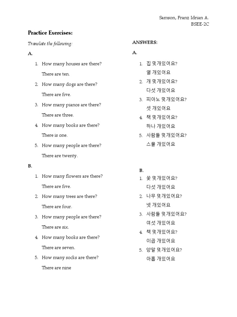 Practice Exercises:: Translate The Following | PDF
