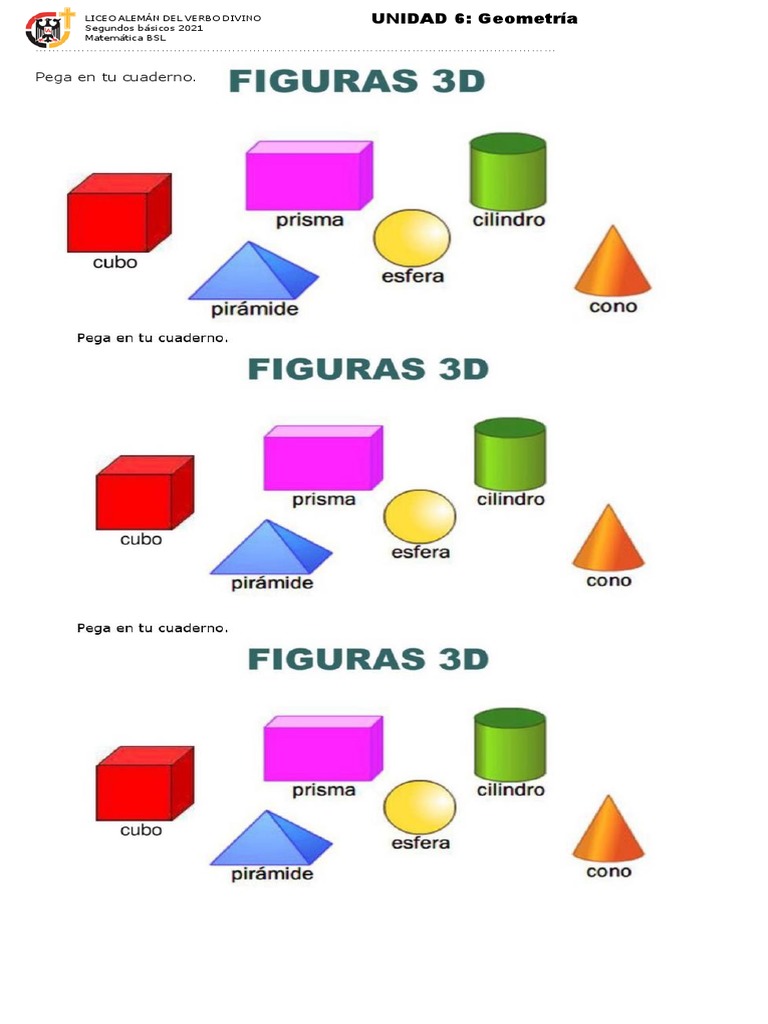 UNIDAD 6 GEOMETRÍA Figuras 3D | PDF | Geometría | Matemáticas