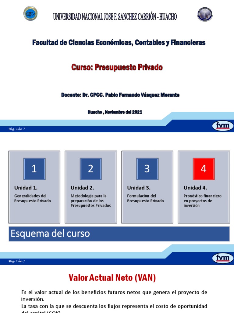 Valor Actual Neto | PDF | Valor presente neto | Presupuesto