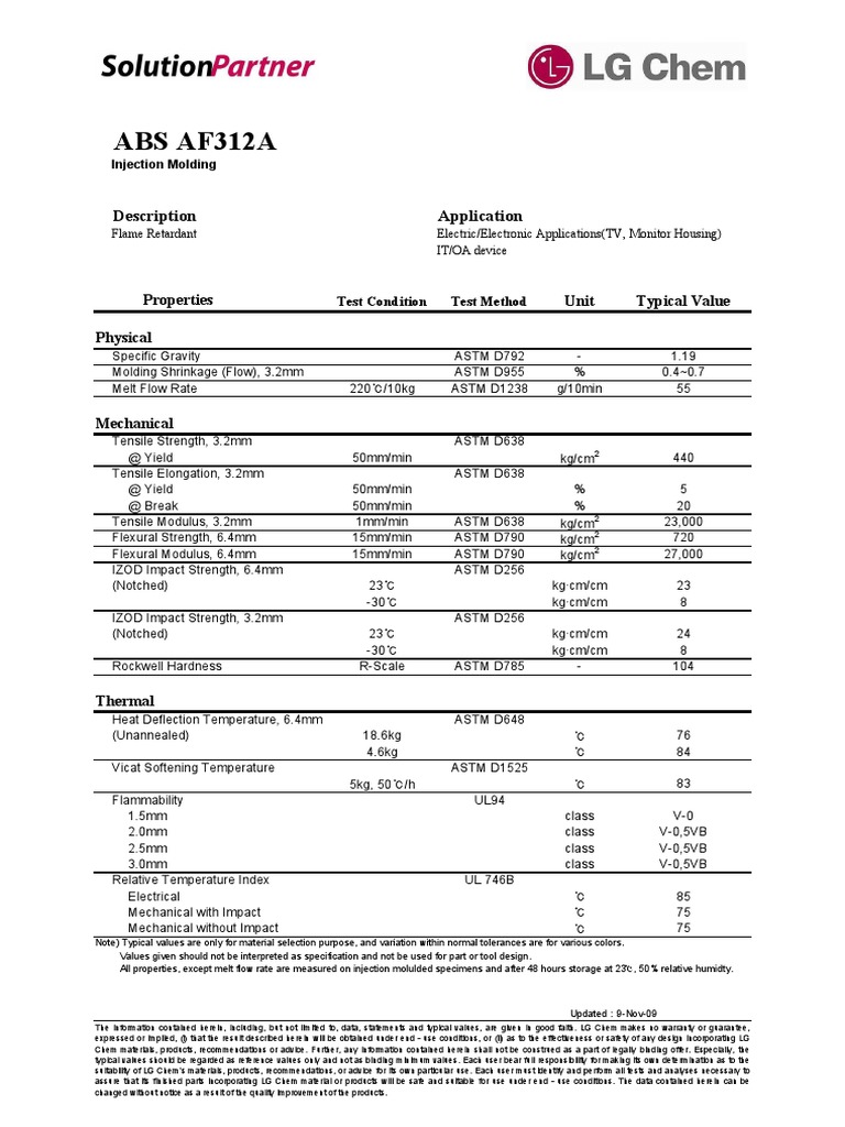 Abs Af312A: Description Application | PDF | Temperature | Celsius