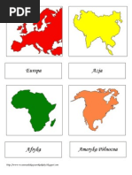 Continents - 3-Part Cards PART II | PDF