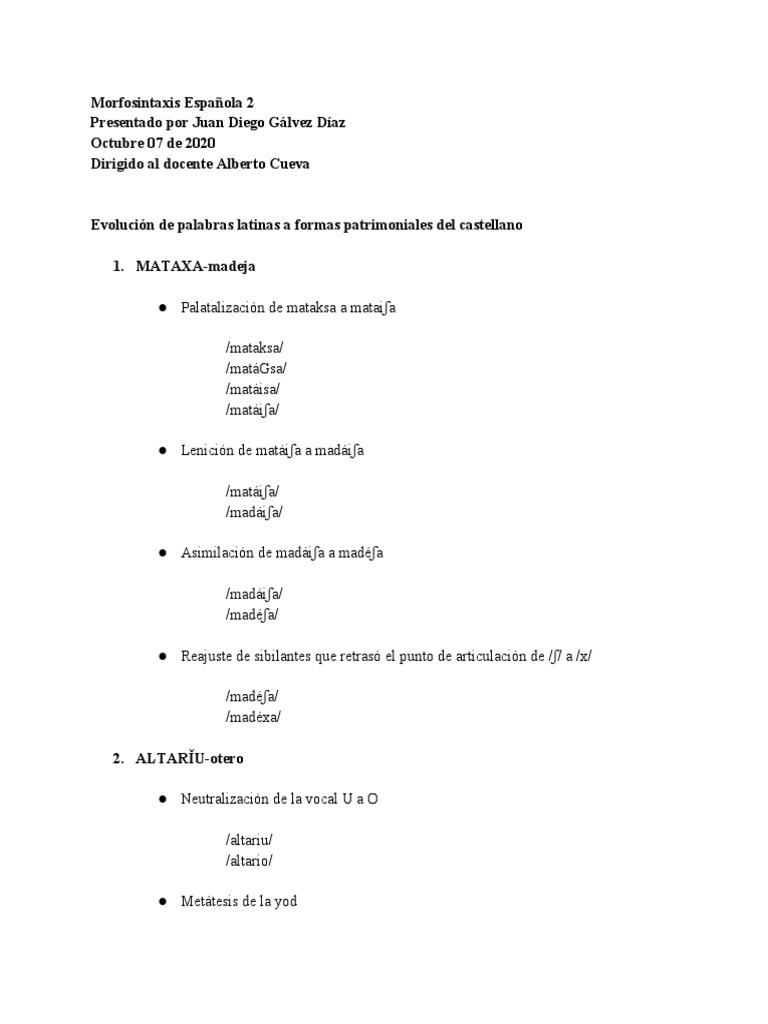Taller 1, Morfosintaxis Española 2 | PDF | Fonética | Voz humana