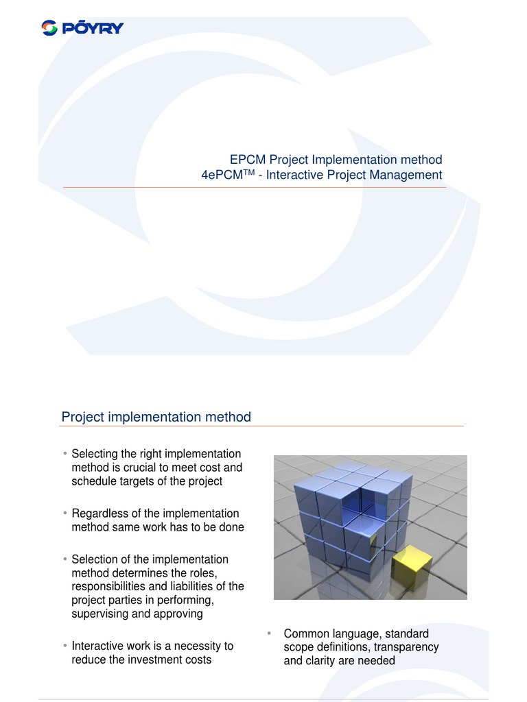 EPCM Project Implementation Method 4ePCM - Interactive Project Management | PDF | Project ...