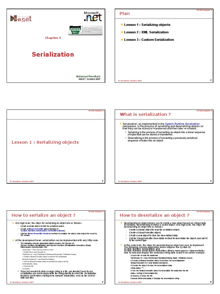 Chap 5 Serialization | Download Free PDF | Xml | Xml Schema