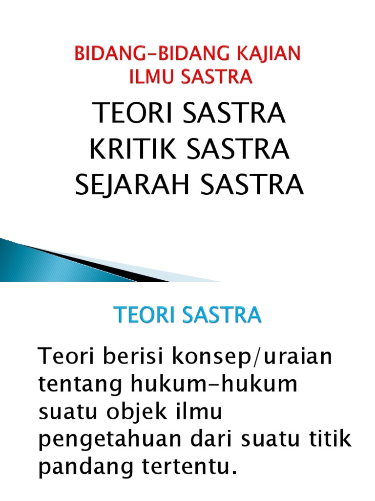 Ruang Lingkup Sastra Dan Ilmu Sastra - 1 | PDF | Filsafat | Sains ...