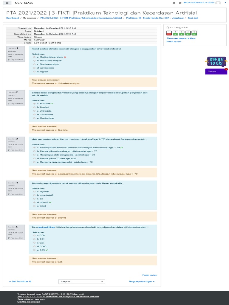 Post-Test Attempt Review | PDF