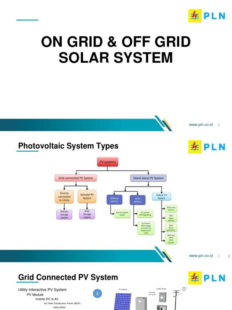 On Grid and Off Grid Solar System | PDF | Photovoltaic System | Power ...