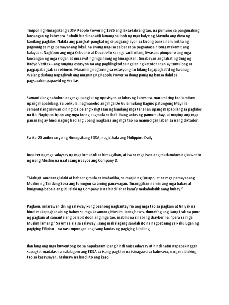 Pilipinas EDSA Part II | PDF