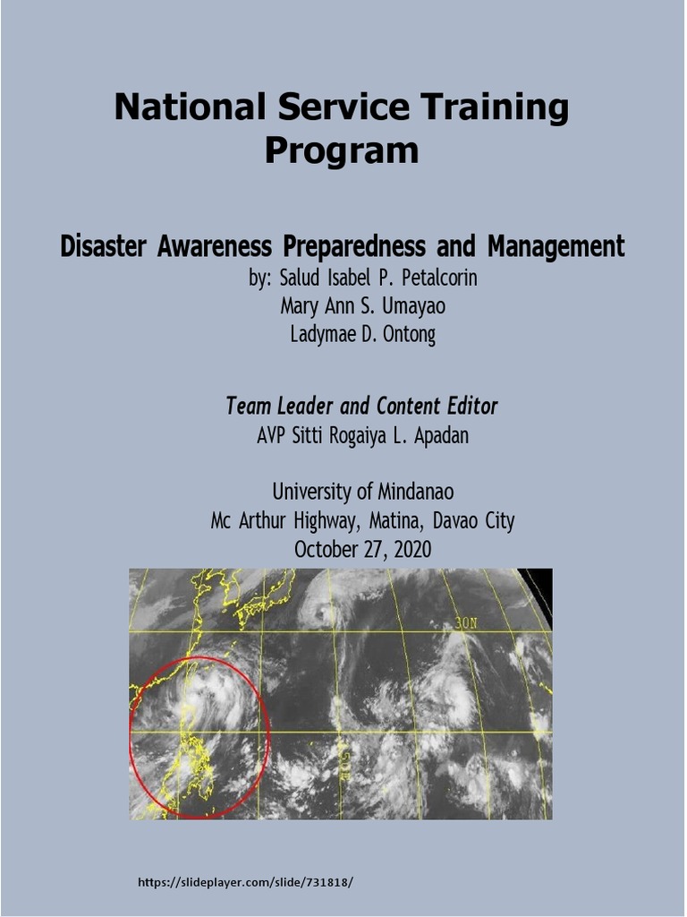 Lesson 3 Disaster Awareness Preparedness and Management Part 2 ...