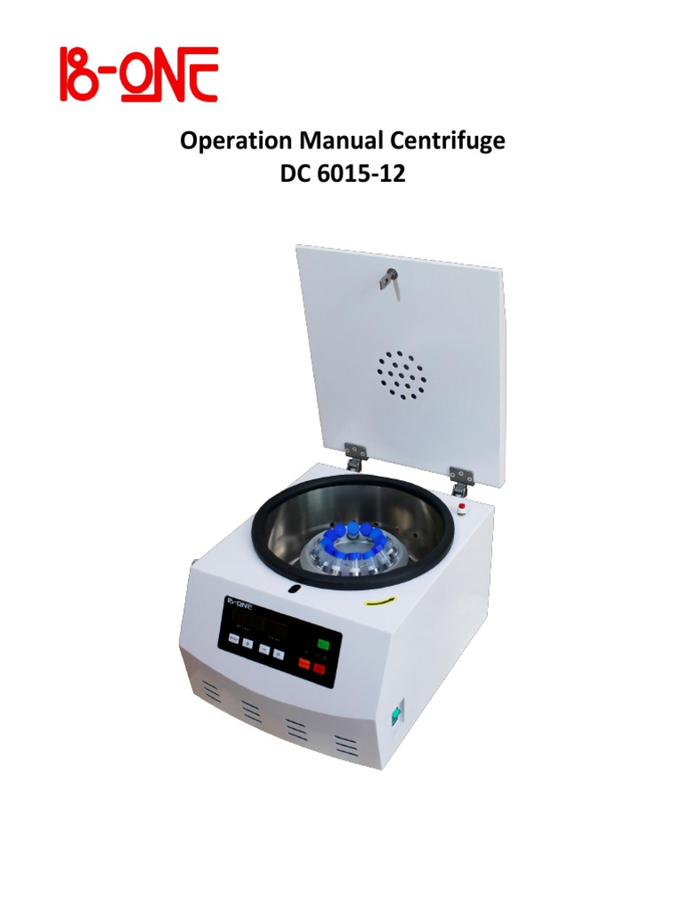 Centrifuge - Manual | PDF