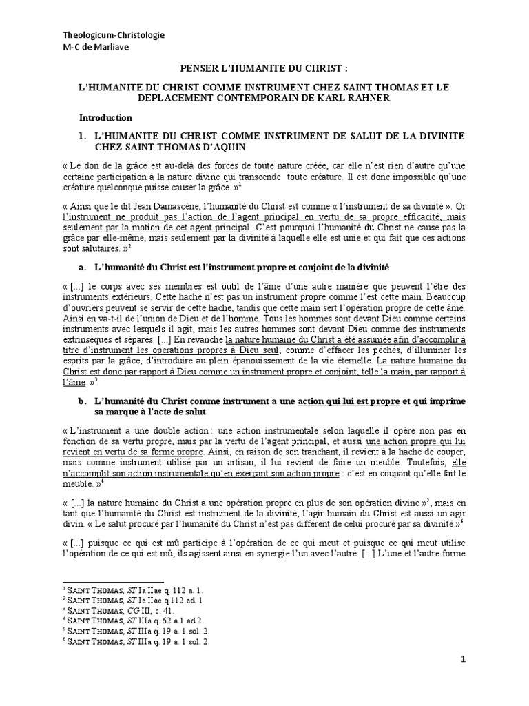 Christologie Doc Cours5 | PDF | Dieu | Jésus