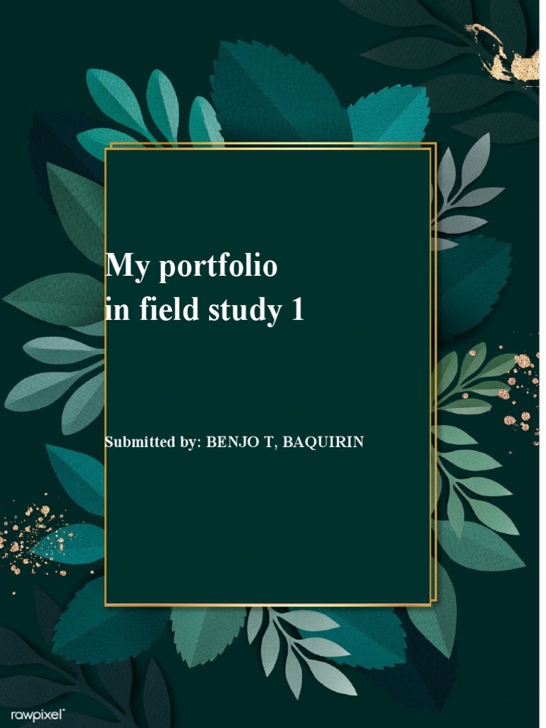 Portfolio Field Study | Download Free PDF | Learning | Teachers