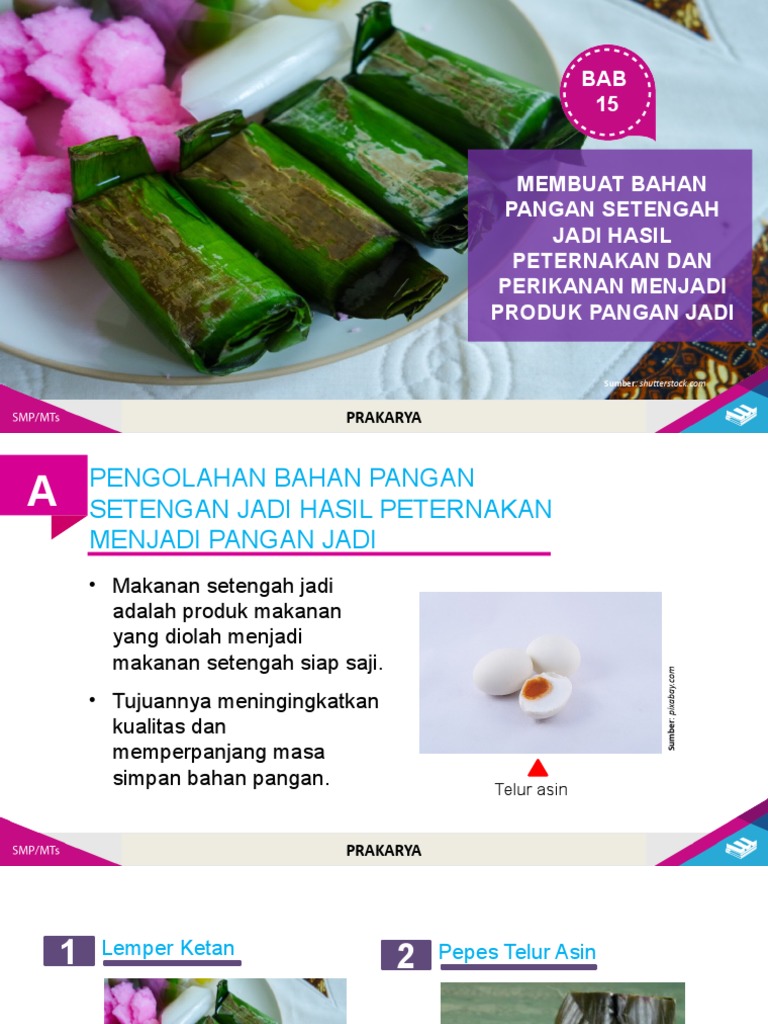 Bab 15 Mengolah Bahan Pangan Setengah Jadi Hasil Peternakan Dan ...
