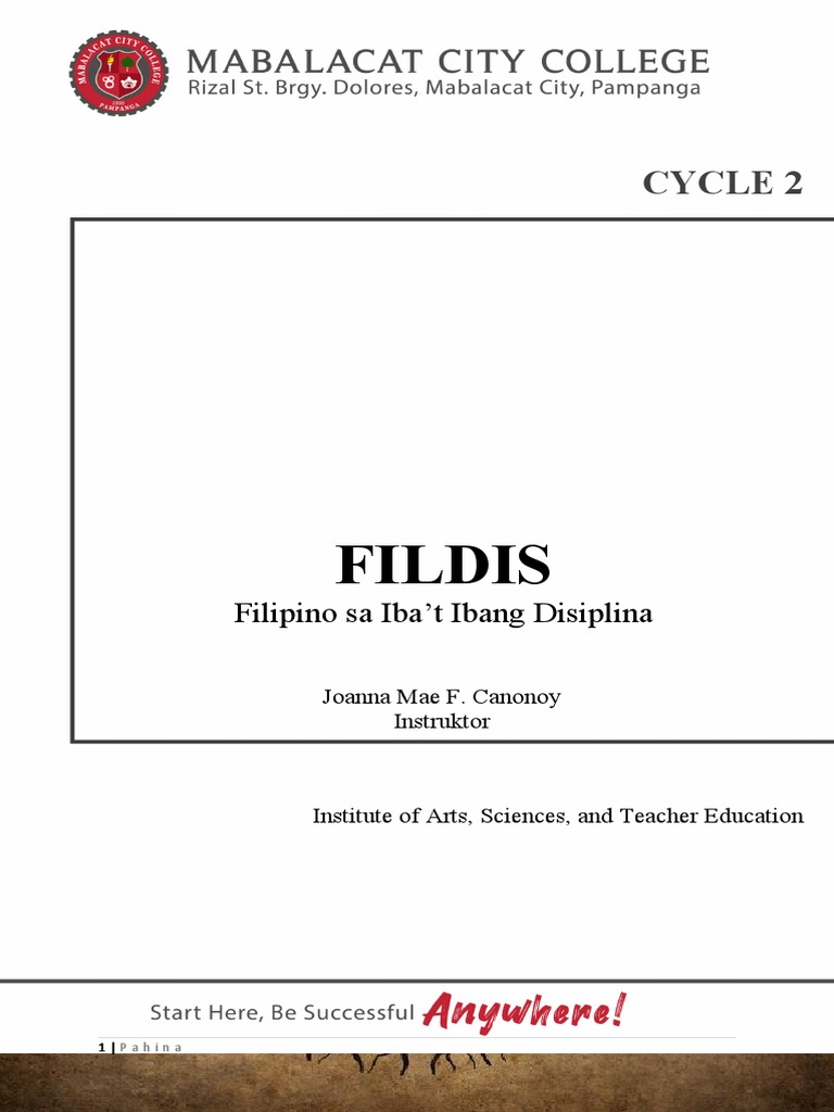 IASTE-FILDIS MODULE-2-3 2ndsem Cycle2 2021 2022 | PDF
