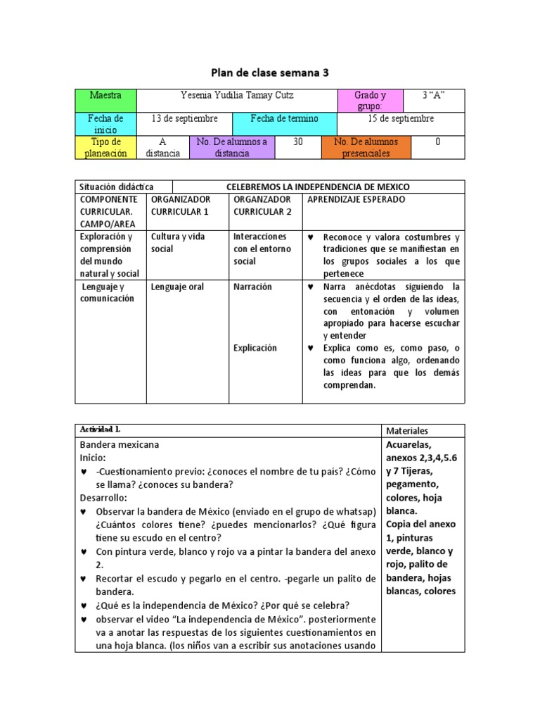 Plan de Clase 2 | PDF | México