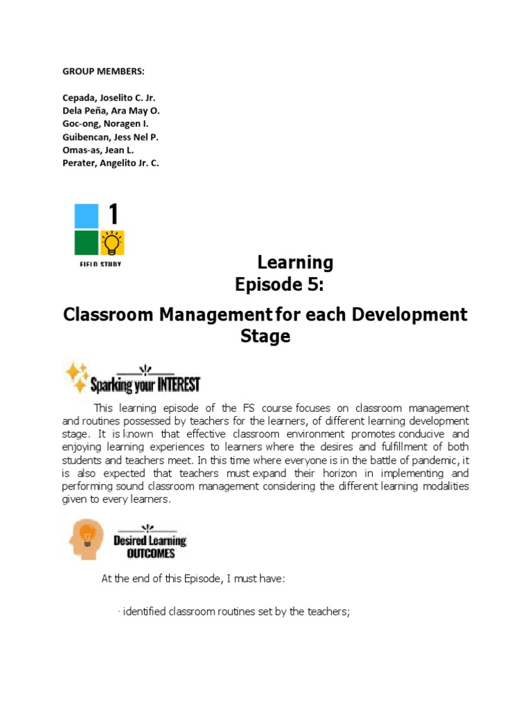 Classroom Management Across Grade Levels | PDF | Classroom Management ...